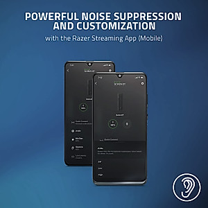 Razer Seiren BT: Bluetooth Microphone for Mobile Streaming (Android, iPhone/iOS) - Clip-On Design - Wireless Lavalier Lapel Omnidirectional Mic - 2 Wind Socks - 3.5MM Port - Great for Vlogging