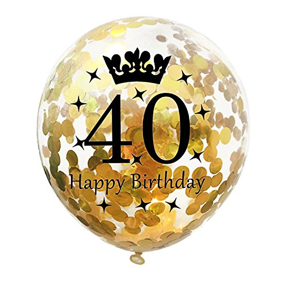40th Birthday Balloons Black and Gold Birthday Decorations Latex Confetti Balloon for Women men 40 Year Old Anniversary Decoration Party Supplies 15 Pack 12 Inch(40 birthday balloon)