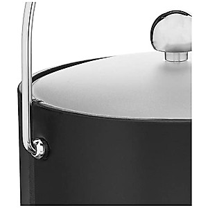 Kraftware Bartenders Choice Fun Colors Collection Ice Bucket 3-Quart, Black, Double Wall Construction, Keep Ice Perfectly Chilled, Hotel Ice Bucket, Guest Room Bar Area Ice Bucket, Bale Handle