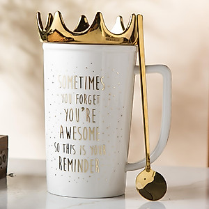 inspirational Gifts for Women, Sometimes You Forget Your Awesome Gifts, Birthday Gifts for Women, Spiritual Gifts, Birthday Gifts for Best Friend, Coworker, Grandma, Aunt, Sister, Daughter - 19 Oz Mug