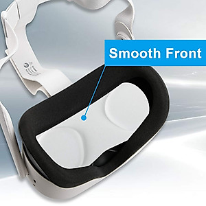 (2 Pack) Seltureone Compatible for Quest 2 VR Lens Protect Cover Dust Proof Cover, Washable Protective Sleeve, Black, White