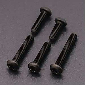 M5-0.8 x 12mm Black Button Torx Drive Head Machine Screws, Class 10.9 Alloy Steel, Full Thread, Black Oxide Finish, 60 Pcs