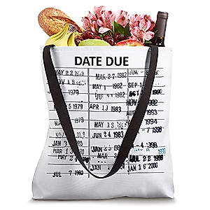 Library Due Date - Librarian Date Due Tote Bag