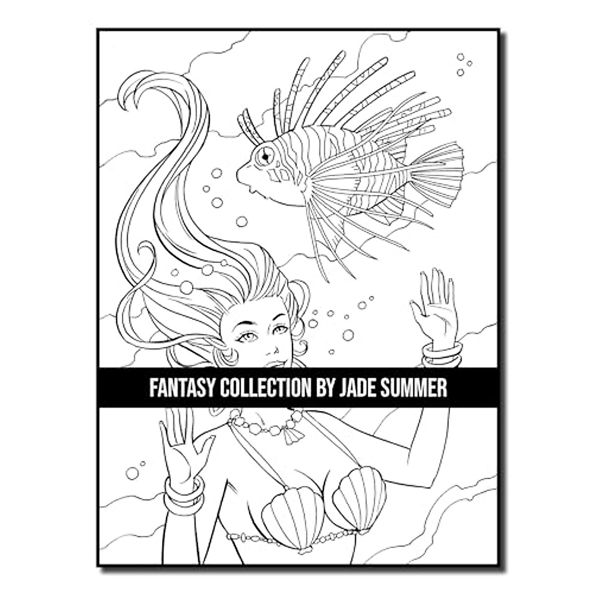 Fantasy Collection: An Adult Coloring Book with 100+ Incredible Coloring Pages of Mermaids, Fairies, Vampires, Dragons, and More!