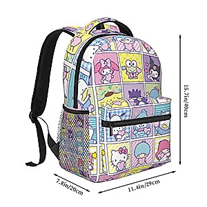 Cartoon Cat Backpack Large Capacity Laptop Bag Casual Travel Daypack