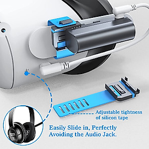 SiWiQU Rechargeable Battery Pack for Meta Quest 2, Mini Accessories for Quest 2 Headset, Portable VR Extended Power Compatible with Quest 2 Original and Elite Strap