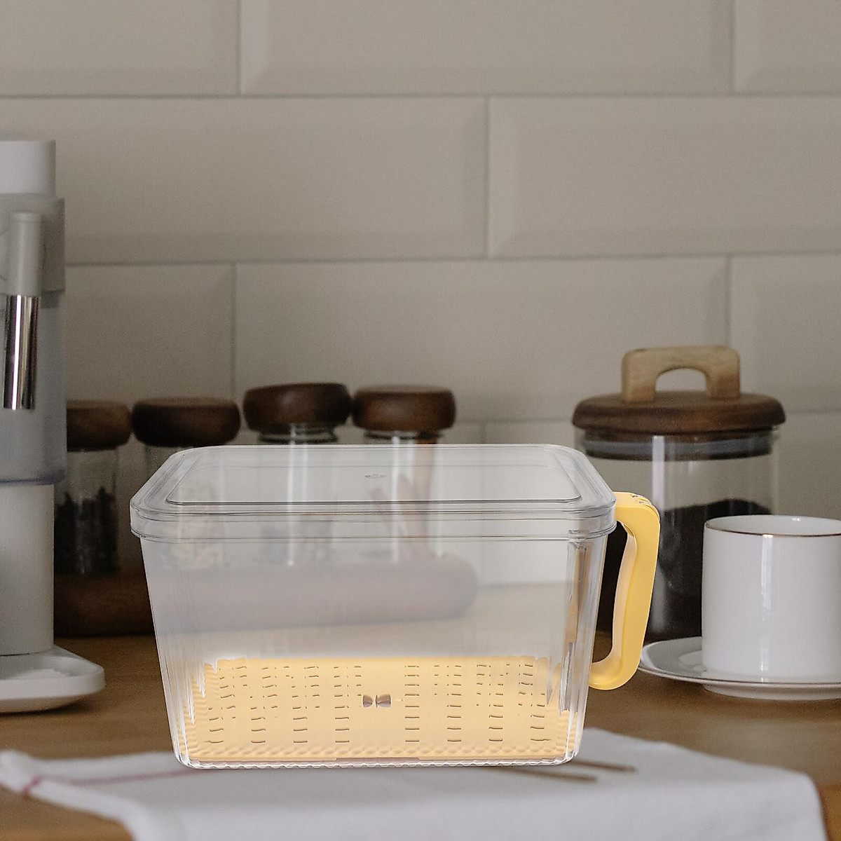 Box Food Containers Kitchen Fresh Container Fridge Toast Canister Toast Containers for Fridge Bread Storage Keeper Fridge Sealing Case Bread Holder Fruit Plastic Kitchen Supplies