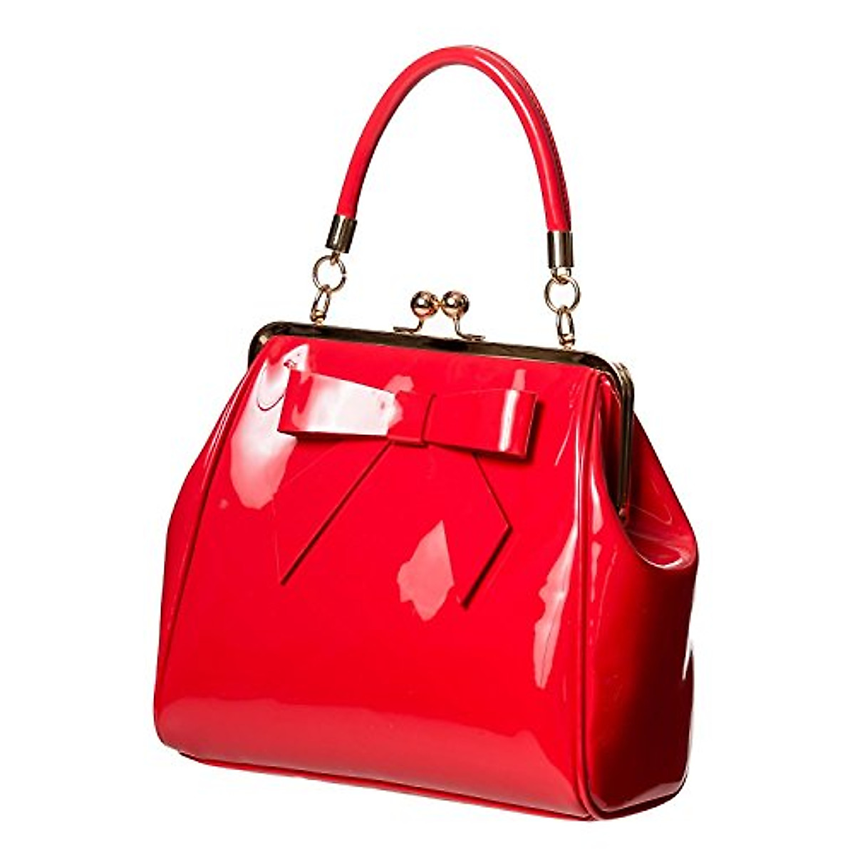 Dancing Days American Vintage Rockabilly Retro 50s Top Handle Bag Handbag (Red)