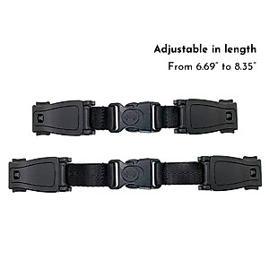 G Ganen Universal Child Chest Harness Clip Anti-Slip Baby Chest Clip Guard Compatible with Seats, Strollers, High Chairs, schoolbags, max. for 1.5 inch Width Harness (Black Set of 1)