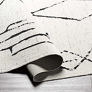 Hauteloom Maguyam Living Room, Bedroom Machine Washable Area Rug - Black, Gray - 9'3" x 12'