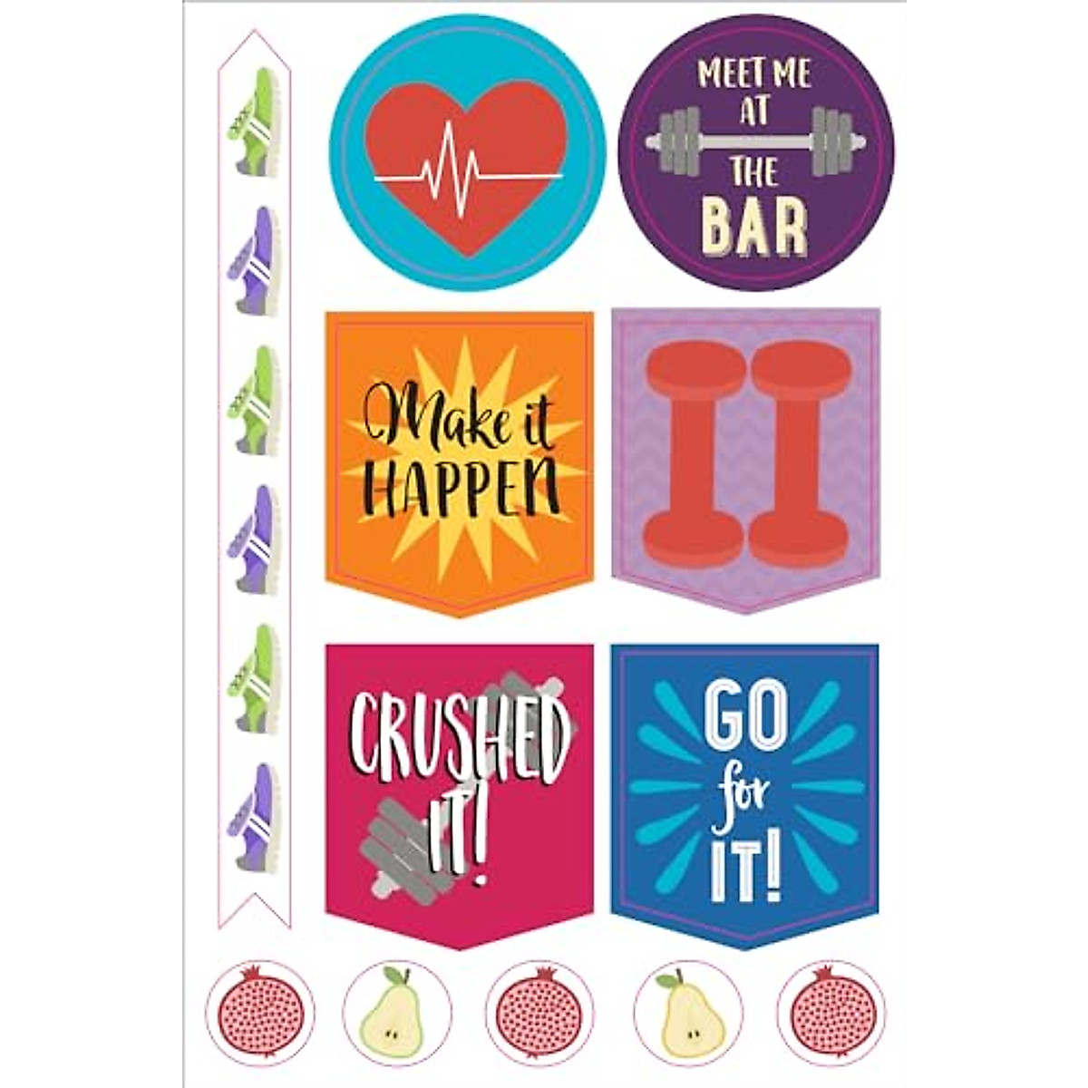 Essentials Health & Fitness Planner Stickers (Set of 325 Stickers)