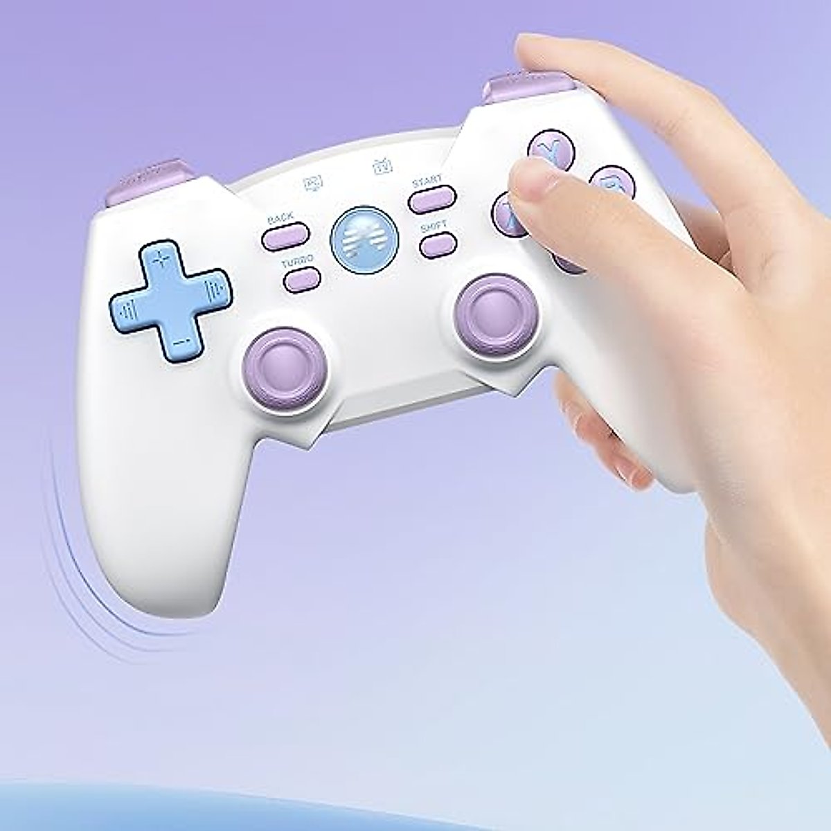 BEITONG BAT4 Wireless PC Game Controller,Dual Vibration Retro Gamepad Joystick for Windows 7 8 10 11/Steam/Simulators/Android TV Gaming (Bat 4 (Ice Cream))