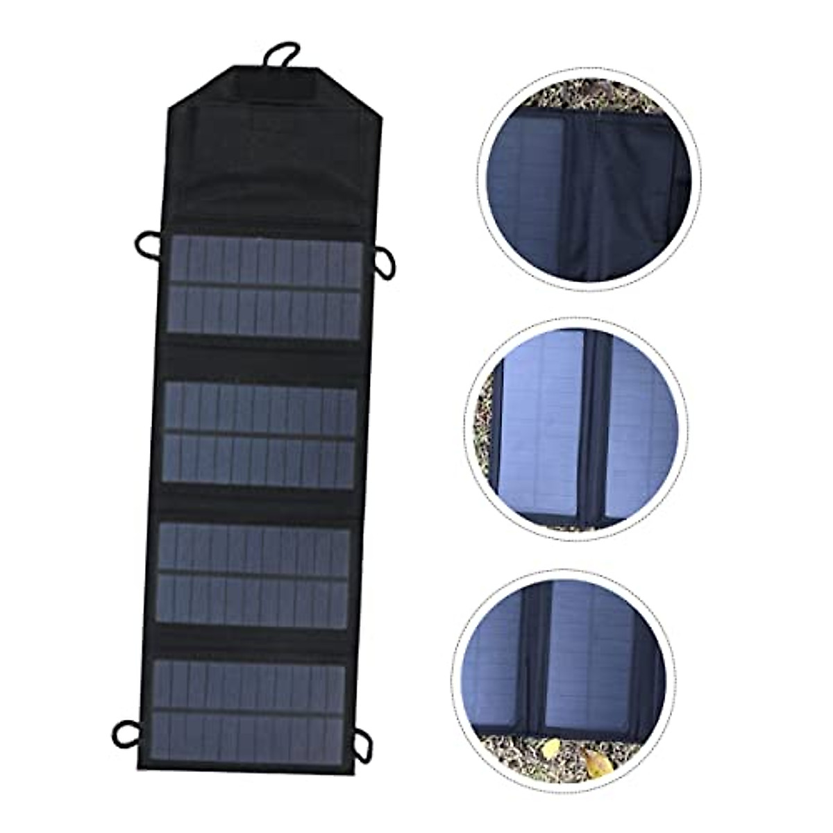 CLISPEED 4pcs Solar Panels USB a Charger Portable Cell Phone Charger Cargador C Charger for Car Portable Phone Charger USB Charger Practical Solar Panel Cloth Battery Yacht Boat