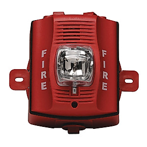 Outdoor H/S, Wall, 2-Wire, Hi Candela, Red
