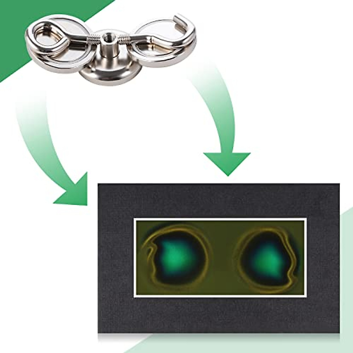 2 x 4 Inch Magnetic Field Viewing Film, Magnetic Field Viewer, Magnetic Flux Display, Magnet Pattern Detector, See Magnetic Field for Scientific Project Teaching (2 x 4 Inch)