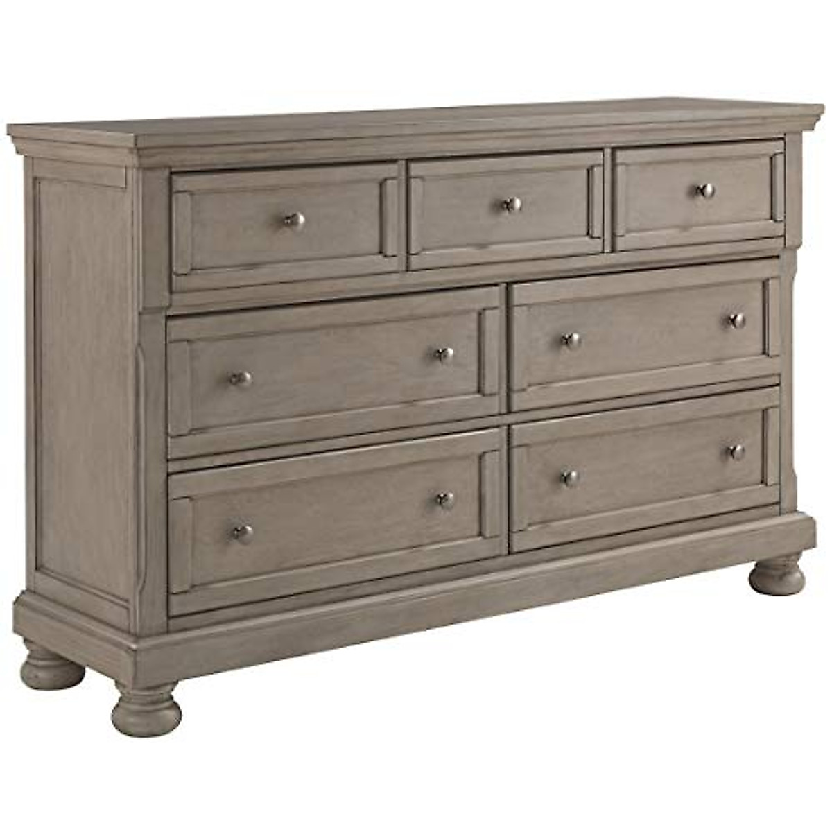 Signature Design by Ashley Lettner Modern Traditional 7 Drawer Dresser, Light Gray