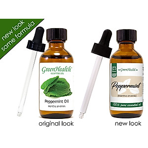 Peppermint Essential OIl - 100% Pure Essential Oil - 2 fl oz w/Glass Dropper