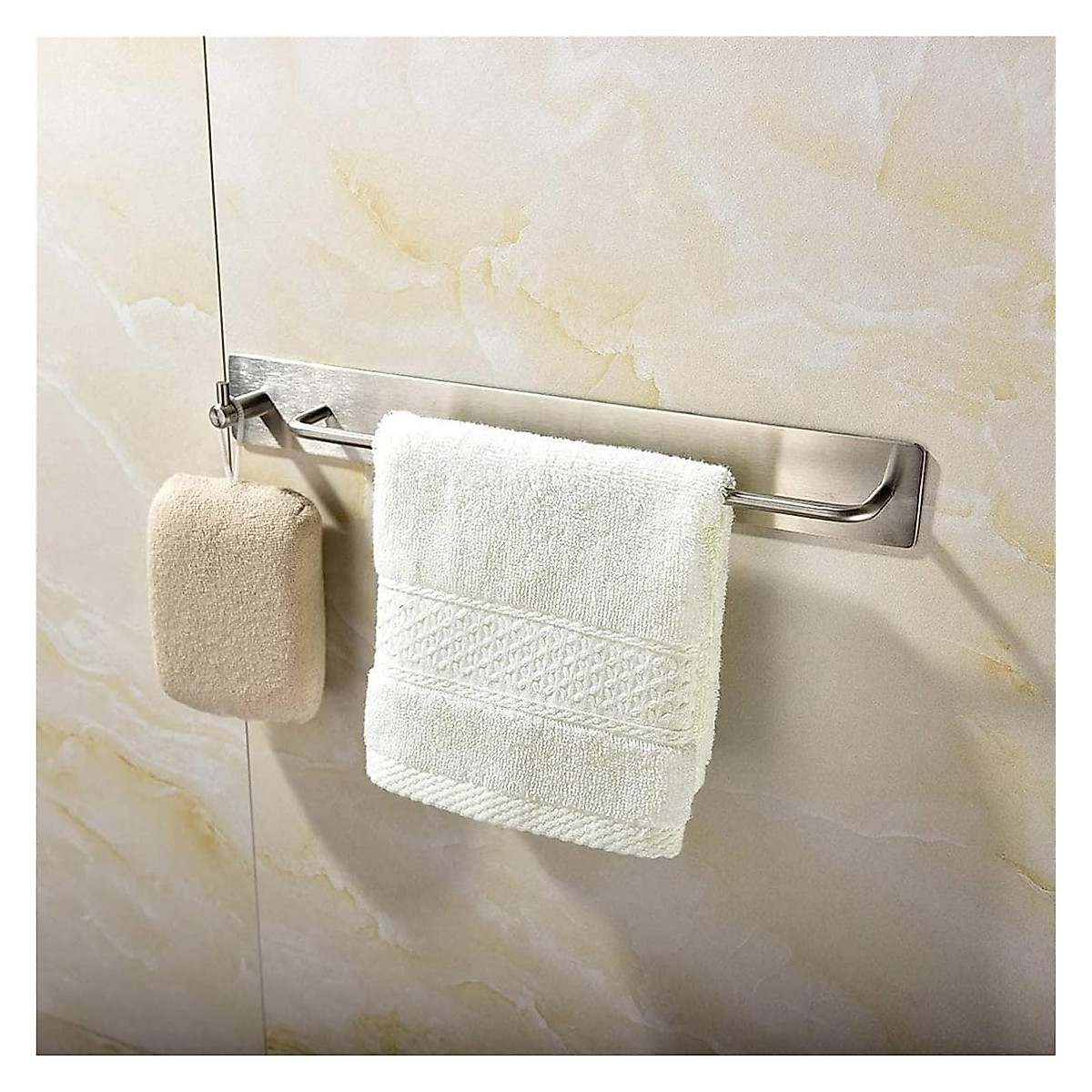 Towel Racks Towel Holder Rails Towel Rack, 304 Stainless Steel Non-perforated Kitchen Towel Bar Single Lever Hook Bathroom Towel Bar Toilet Bath Towel Rack