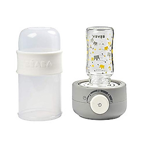 BEABA Fast Baby Bottle Warmer, Baby Food Warmer, (3-in-1) Warm Milk in Just Two Minutes + 2-in-1 Bottle to Sippy Learning Cup