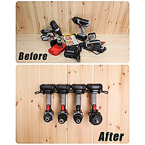 WellMall Power Tool Organizer Holder - Wall Mount Style for Power Tool Drill as Heavy Duty Tool Shelf & Tool Rack with Compact Design, Great as Tool Utility Shelves & Great as Gifts for Him Men
