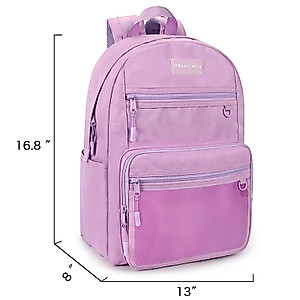 STEAMEDBUN Aesthetic Backpack for Teen Girls, Kawaii Backpack for School, Cute Ita Backpack with Insert(purple)