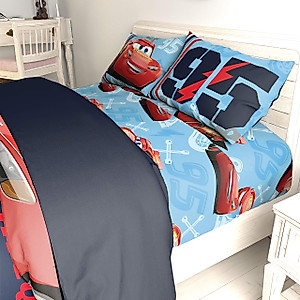 Jay Franco Disney Pixar Lightning McQueen Full Size Sheet Set, Cars 95