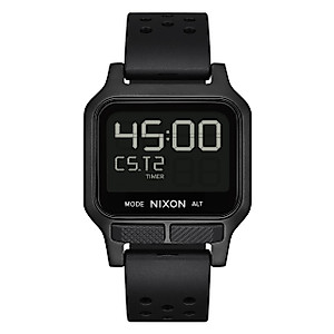 NIXON Heat A1320 - Digital Watch for Men and Women - 100M Water Resistant Exercise Workout - Custom 38 mm LCD Display, 20mm PU Band