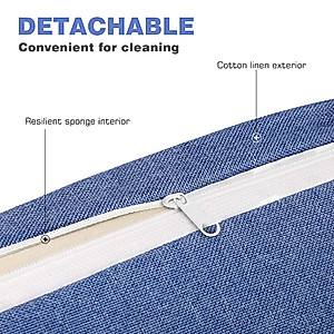 MoKo Tablet Pillow Stand, Soft Bed Pillow Holder, Fits up to 11" Pad, Fit with iPad 10th,iPad Pro 11 2022, New iPad Air 4 10.9/Air 3, iPad Pro 11/10.5/9.7, Mini 5 4, Galaxy Tab S6/ S7 11", Denim Blue