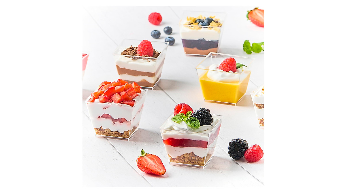 Zezzxu 50 Pack Mini Dessert Cups - Perfect for Parties