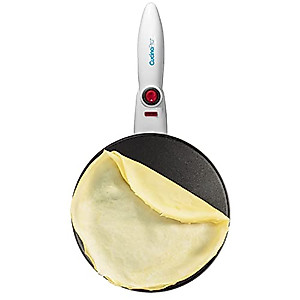 CucinaPro Cordless Crepe Maker - FREE Recipe Guide, Non Stick Dipping Plate plus Electric Base and Batter Spatula, Portable and Compact Baker, Unique Homemade Easter Morning Breakfast Treat or Gift