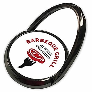 3dRose 3dRose - Rosette - BBQ Life - Barbeque Grill Always Delicious - Phone Rings (phr-364251-1)