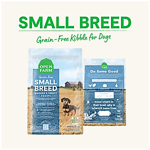 Open Farm Grain-Free Dry Dog Food for Small Breeds, High Protein with Ethically Sourced Ingredients, No Artificial Flavors or Preservatives, Chicken & Turkey Recipe, 4lb Bag (64oz Bag)