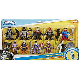 Imaginext DC Super Friends Batman Figure Multipack, Ultimate Hero Villain Match-Up, 10 Characters & 10 Accessories for Ages 3Y+ [Amazon Exclusive]
