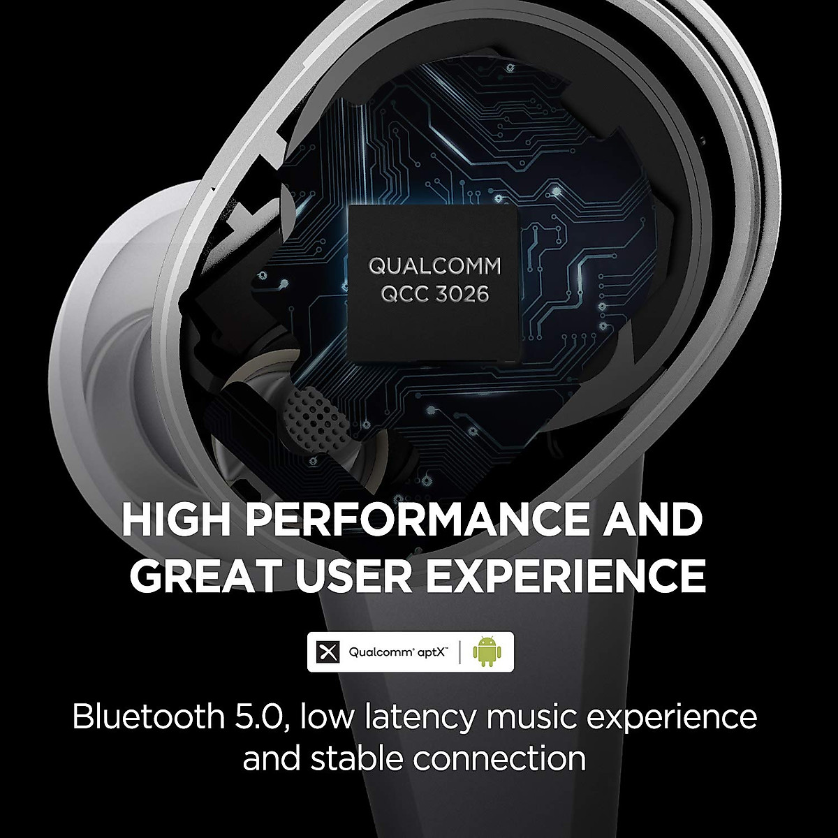 Libratone Track Air True Wireless Earbuds Stylish Design Great Sound,Noise Isolation Earphones, Sweat-Resistant for Workout, Ultral-Light Small, Long Battery Life White