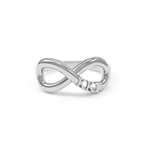 The Collegiate Standard Kappa Kappa Gamma Sterling Silver Infinity Ring (07)