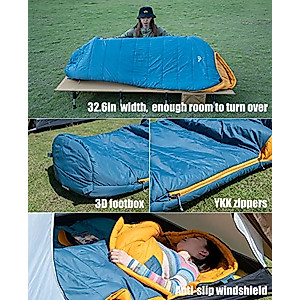 iClimb 1 Anti-Sinking Folding Chair and 1 Super Easy Assemble Cot and 1 3M Thinsulate Insulation Warm Sleeping Bag Bundle, Ultralight Compact for Adults Outdoor Backpacking Camping Glamping