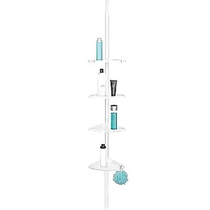 Better Living Products 70040 ULTI-Mate Rust Proof Aluminum Tension Shower Pole Caddy, White