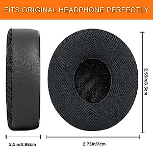 GVOEARS Ear Pads Replacement for Beats Solo 2 Solo 3 - Cooling Gel Earpad Cushions for Solo 2/3 Wired Wireless Headphones Covers with Noise Isolation Memory Foam (Black)