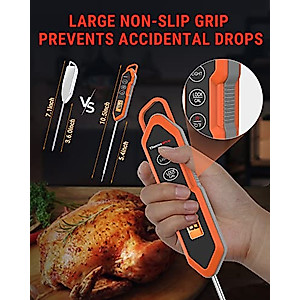 ThermoPro TP15H Waterproof Instant Read Food Thermometer for Cooking, Digital Meat Thermometer Probe with Backlight & Calibration, Cooking Thermometer for Meat Liquids Candy BBQ Oven Turkey