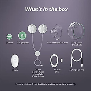 Elvie Stride Hospital-Grade App-Controlled Breast Pump | Hands-Free Wearable Ultra-Quiet Electric Breast Pump with 2-Modes 10-Settings & 5oz Capacity per Cup