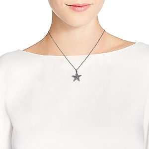 AeraVida Intricate Celtic Knot Star .925 Sterling Silver Pendant Necklace | Delicate Sterling Silver Necklace for Women | Vintage Long Necklaces for Women | Necklace Women Jewelry | Mother’s Day