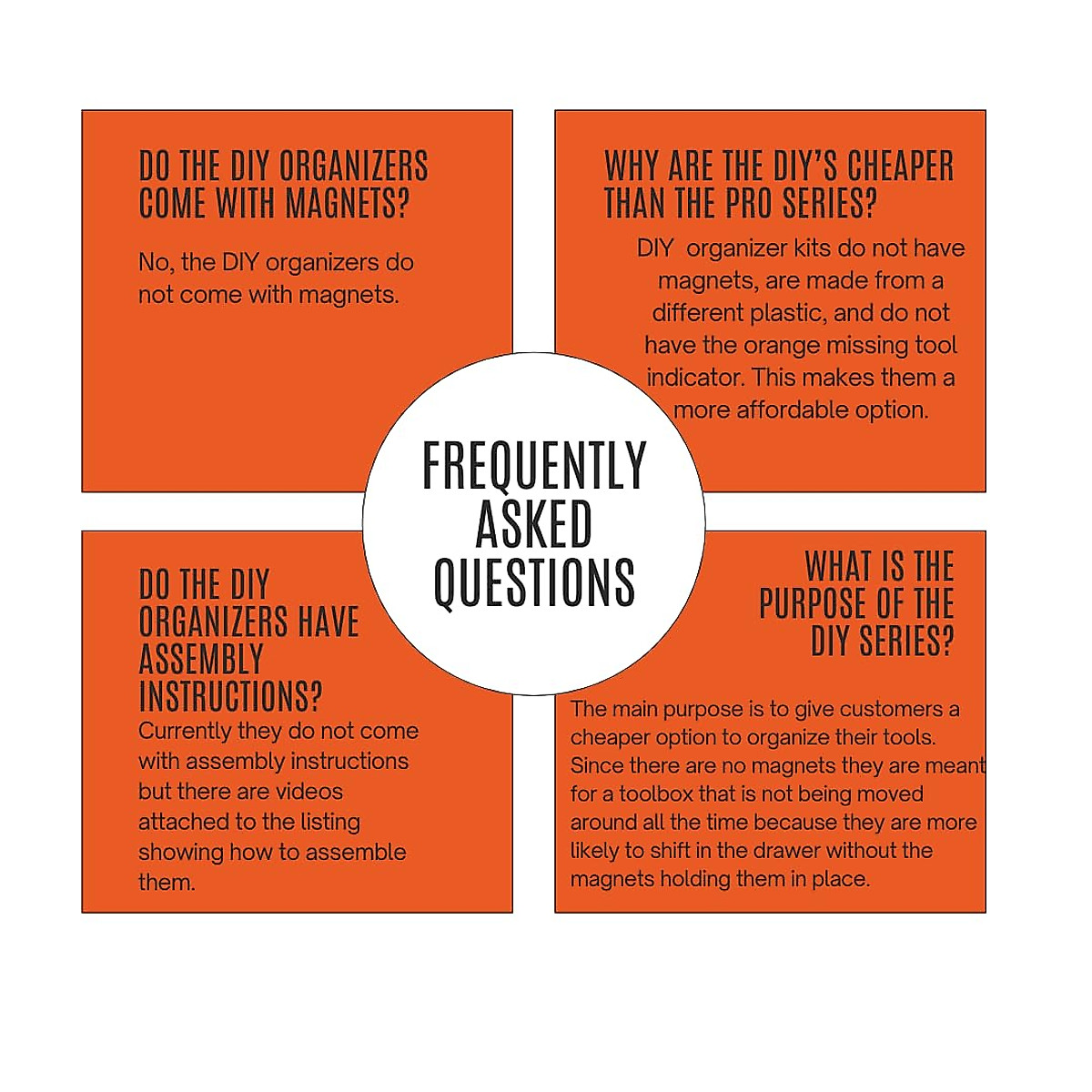 ToolBox Widget - Large Plier Organizer Rack for Tool Box Drawer,DIY Series, NON-MAGNETIC, Expandable and Modular, Holds 12 Large Pliers, Connects to Other DIY Tool Organizers - 2 pack