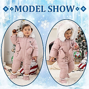 UVIPC Baby Winter Snowsuit Toddler Winter Suit Outwear Hooded Snow Outfit Footie Snow Suit for 3-24M