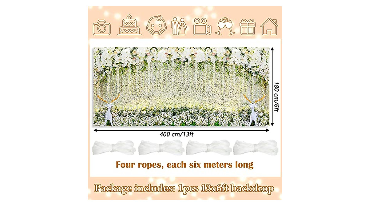 Large Floral Wedding Backdrop - Perfect for Weddings & Events