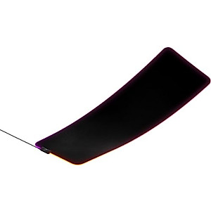 SteelSeries Gaming Mouse Pad 2 Zone RGB Illumination 9cm x 30cm x 0.4cm QcK Prism Cloth XL Black