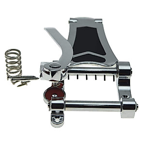 Dopro Chrome Guitar Vibrato Tremolo Bridge Tailpiece for Arch Top Jazz Les Paul Guitar