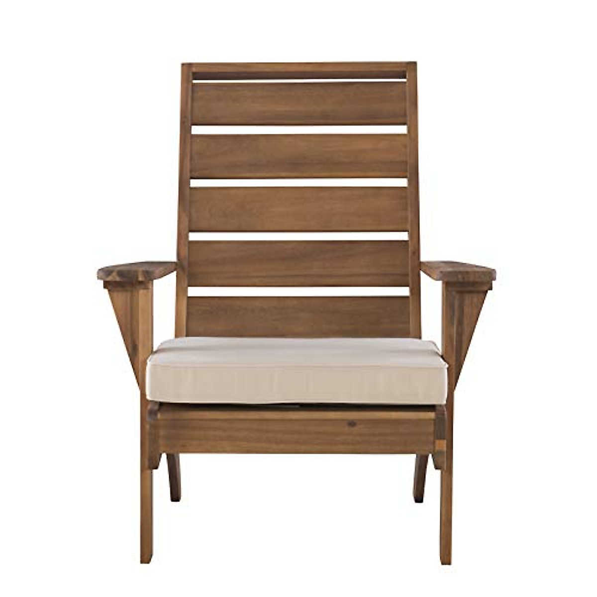 Linon Home Décor Caitlyn Brown Outdoor Chair, Natrual/White