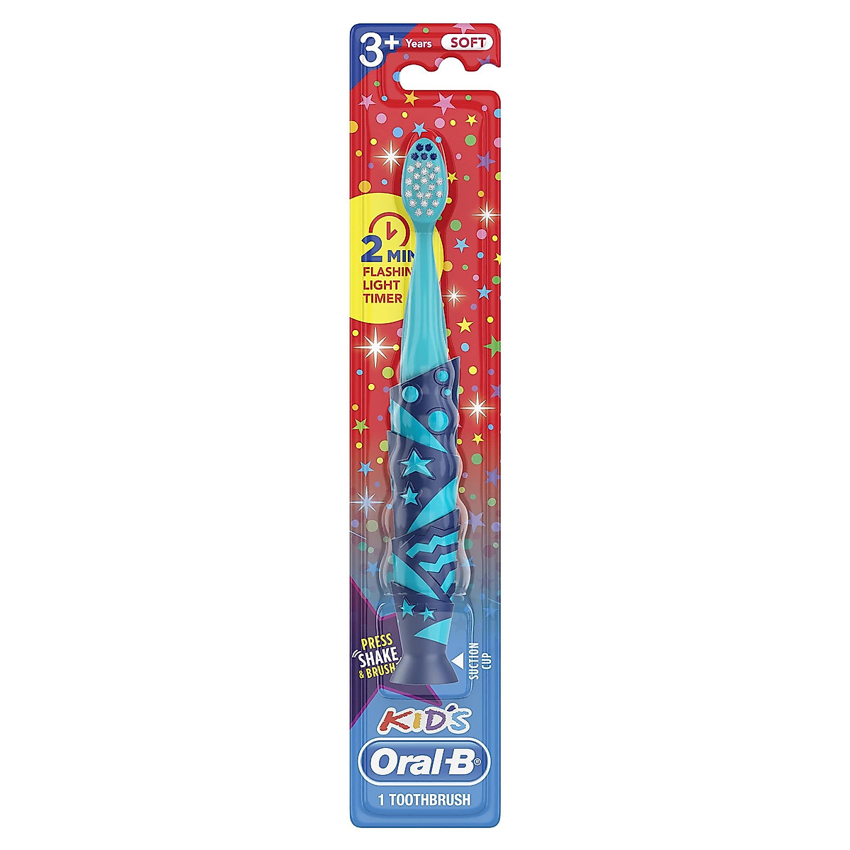 Oral B Kids Timer With Lights Toothbrush, Blue, 1 Ea, 1count