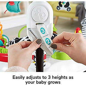 Fisher-Price Baby Bouncer Animal Wonders Jumperoo Activity Center With Music Lights Sounds And Developmental Toys