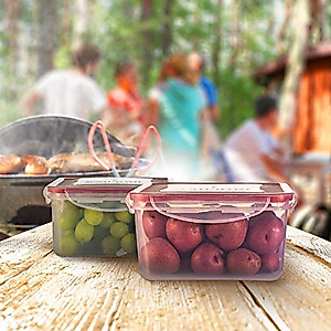 SEALCO Food Storage Containers with Lids – 12 Pack Set (24 Pieces Total) -Reusable Plastic Containers – BPA-Free, Stackable, Microwave, Dishwasher, Freezer Safe – Airtight